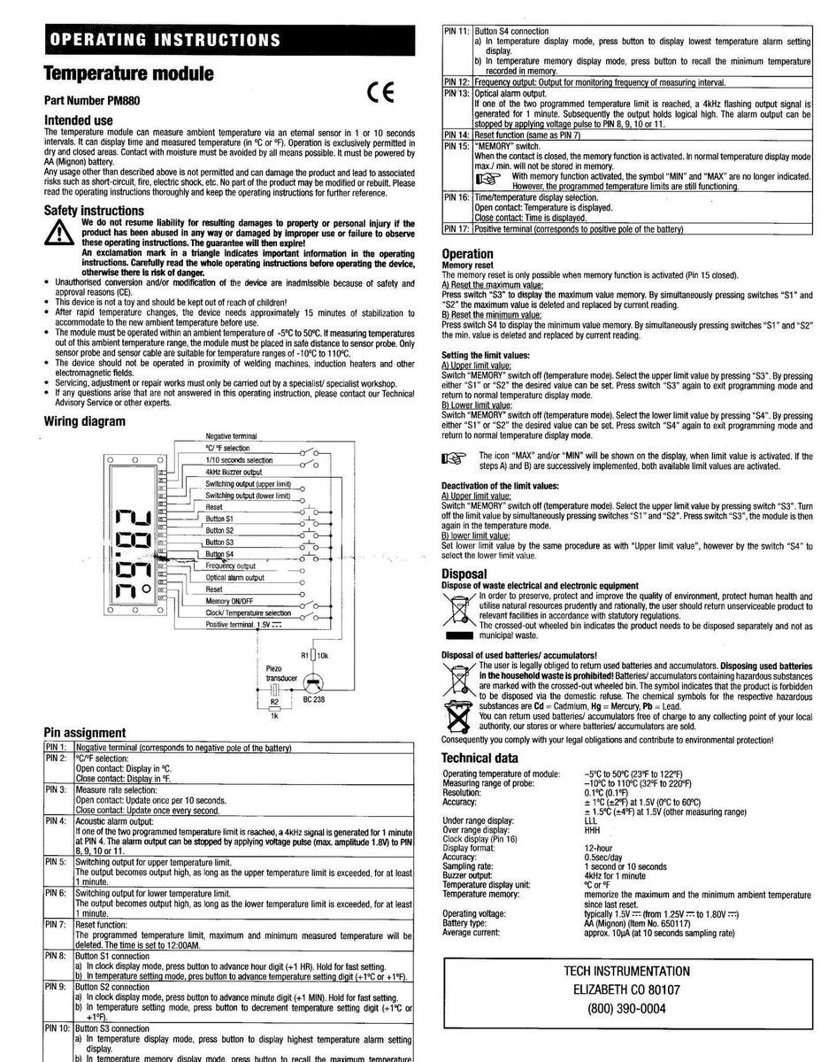 PM880 Digital Panel Thermometer – MyPartsSite.com